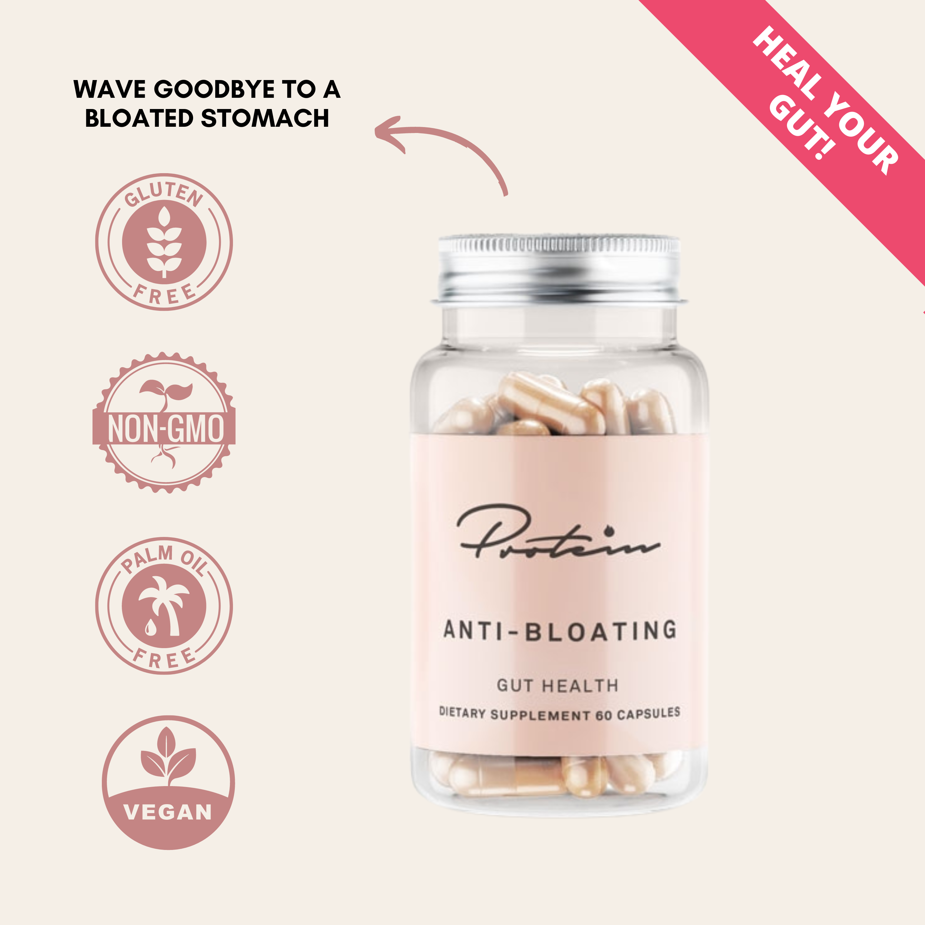 Anti-Bloat & Digestion | 60 Capsules – Protein.com UK