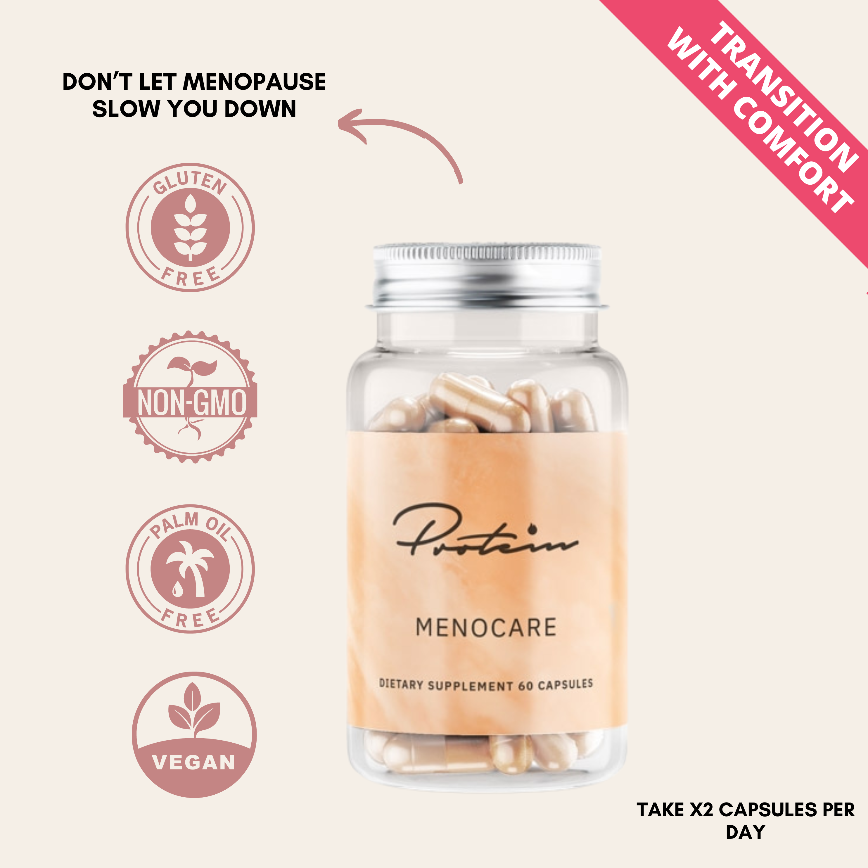 Menocare - For Menopause | 60 Capsules – Protein.com UK