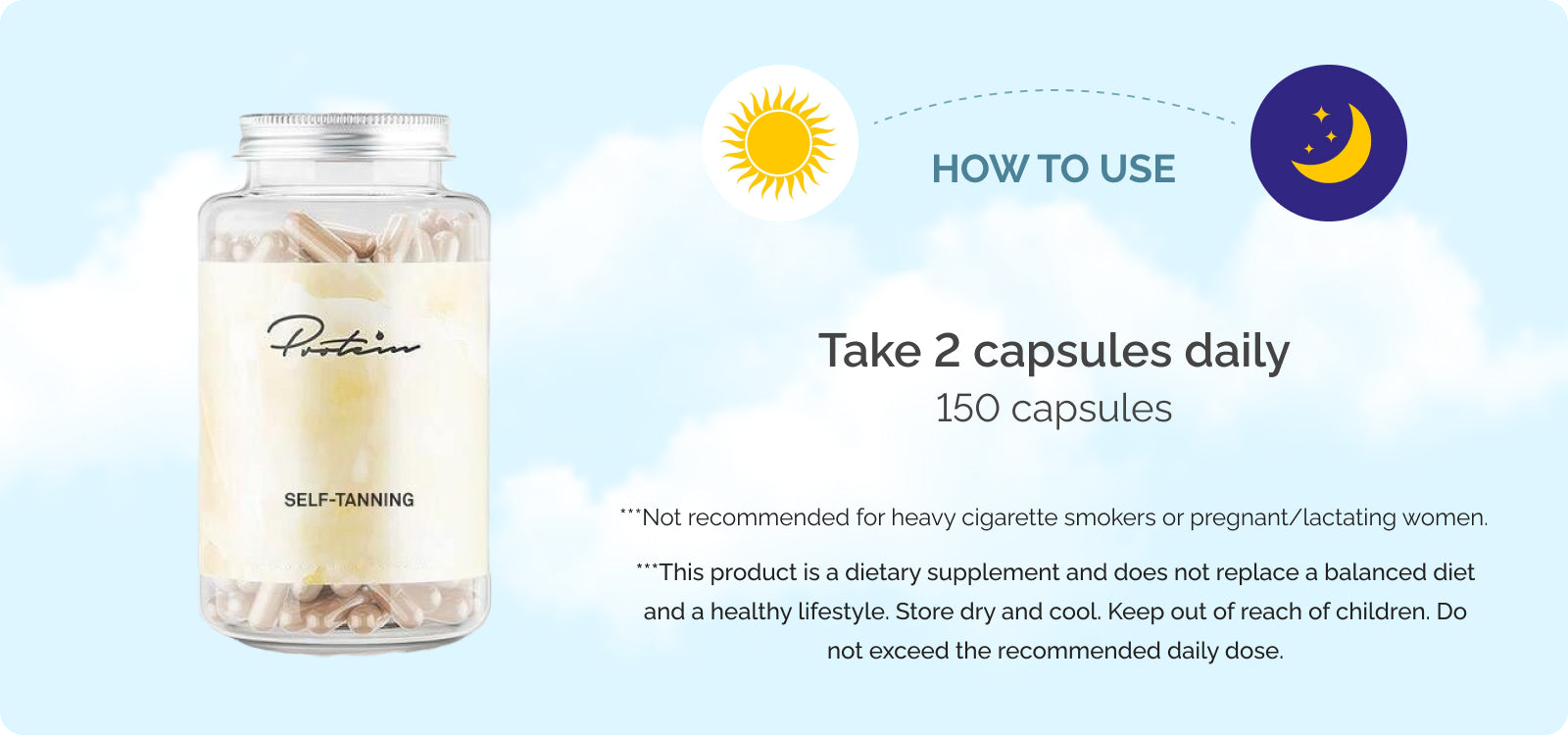 Self Tanning | 150 Capsules – Protein.com UK